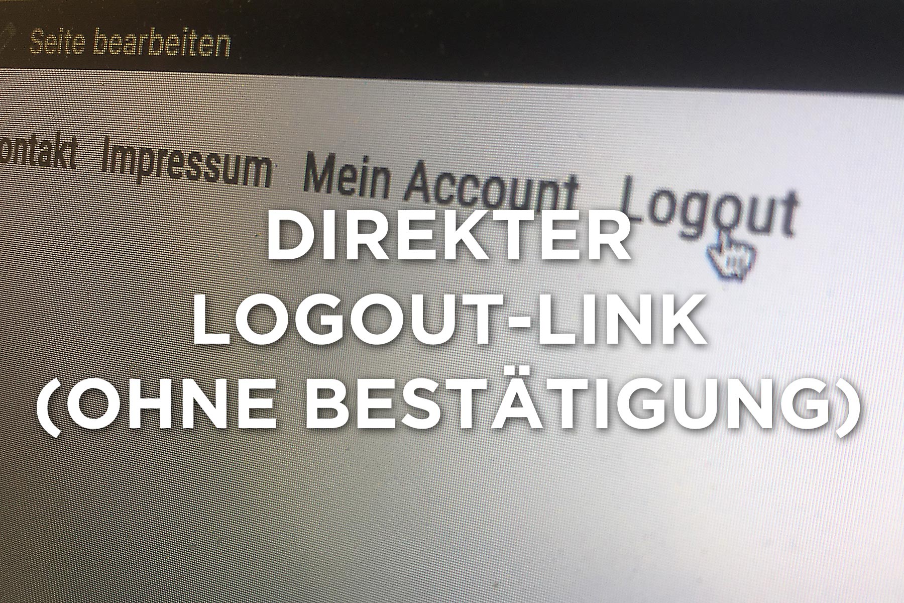 Logout link in the main navigation menu (without additional query) | cpu20.com